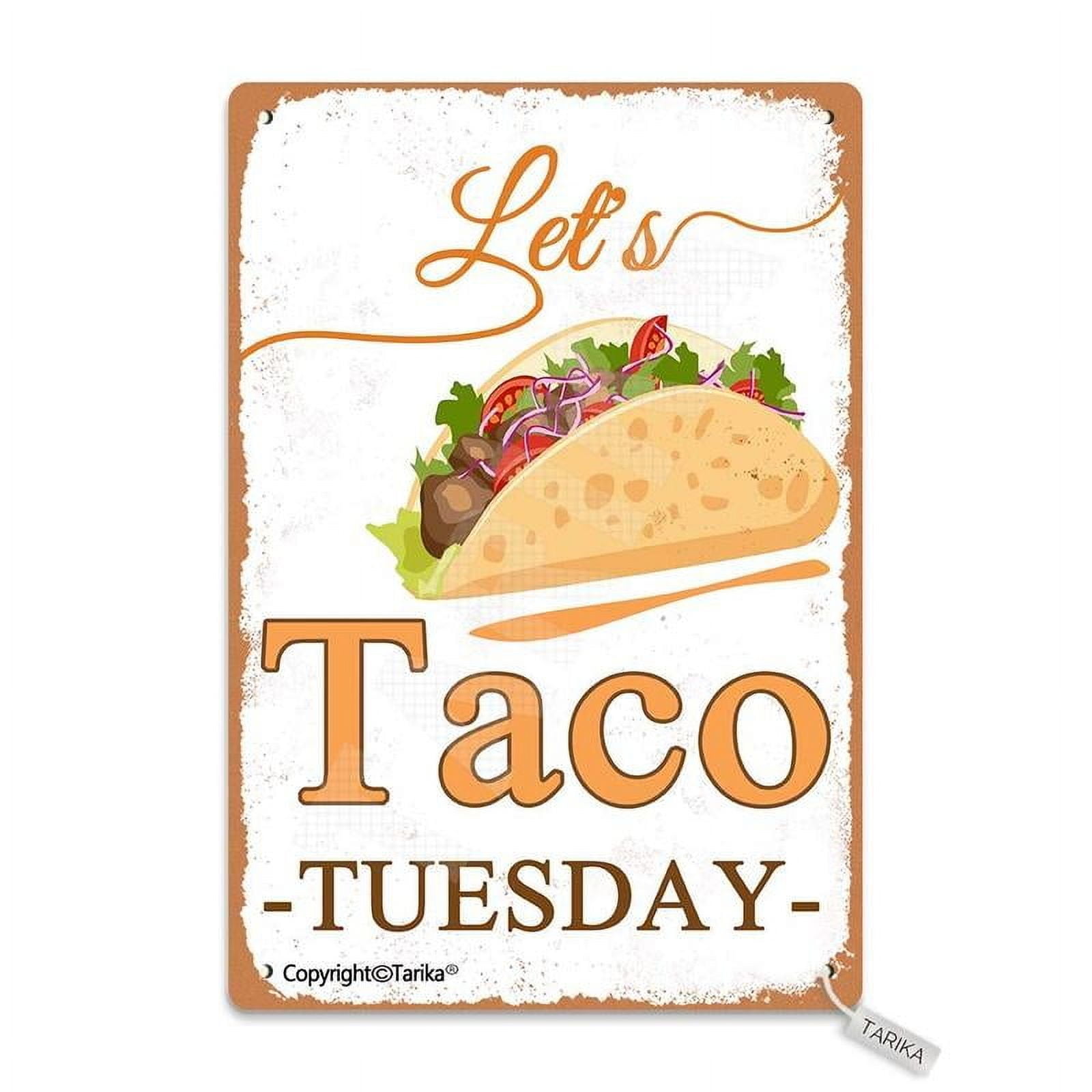 Let's Taco Tuesday Tin Vintage Look Decoration Art Sign for Home ...