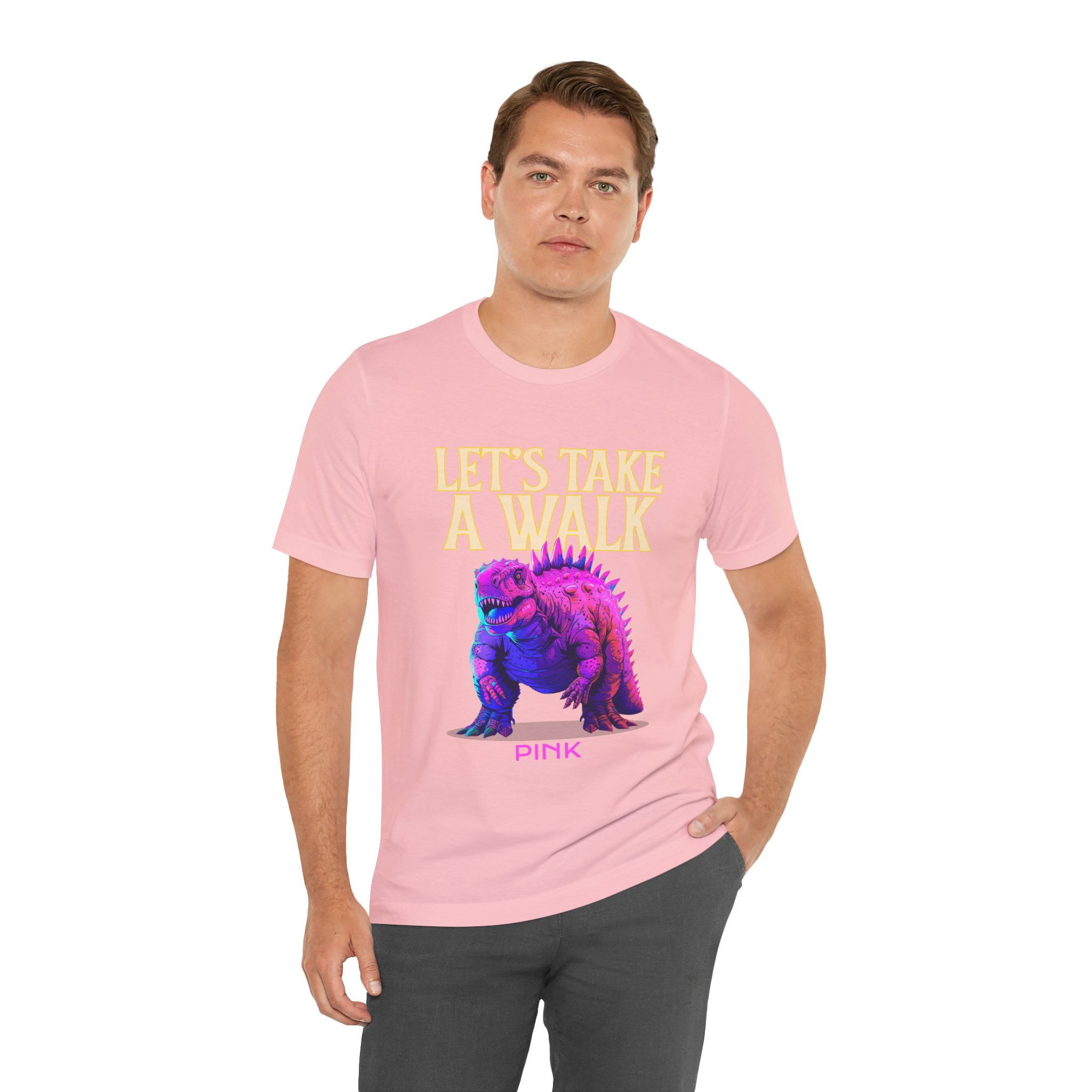 Let's Take A Walk Pink Godzilla Ai Graphics Unisex Jersey Short Sleeve ...