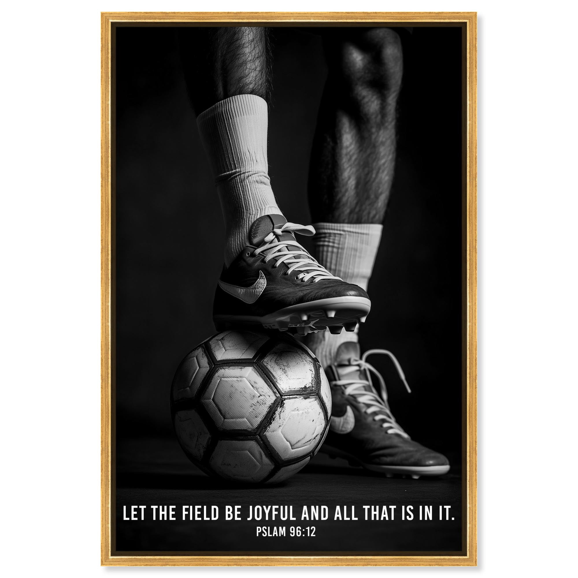 Let the Field be Joyful Canvas Sports Posters by Art Remedy, Gold Frame ...