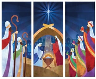 Let us Adore Him Nativity X-Stand Banner Set - Set of 3 - Walmart.com