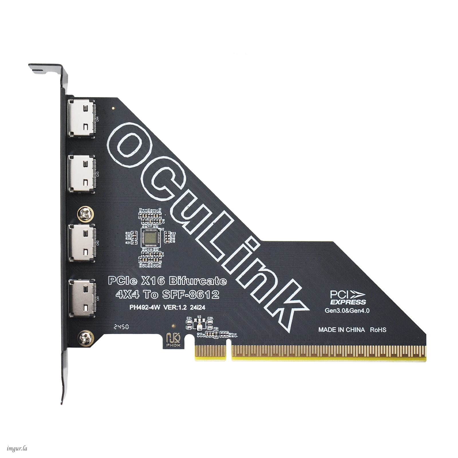 LetLinkSo Gen4 PCIe to Oculink SFF-8612 Adapter SFF-8611 External ...