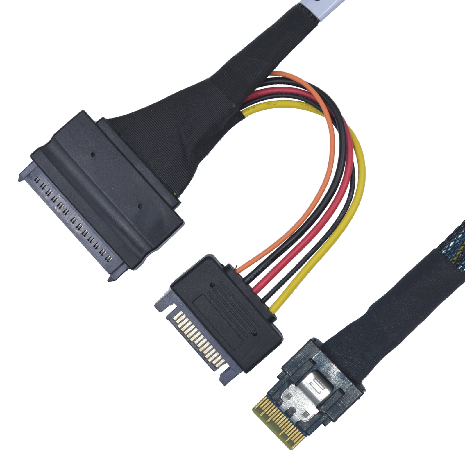 LetLinkSo PCIe 4.0 Slim SAS SFF-8654 4i to U.2 SFF-8639 NVMe SSD Cable ...