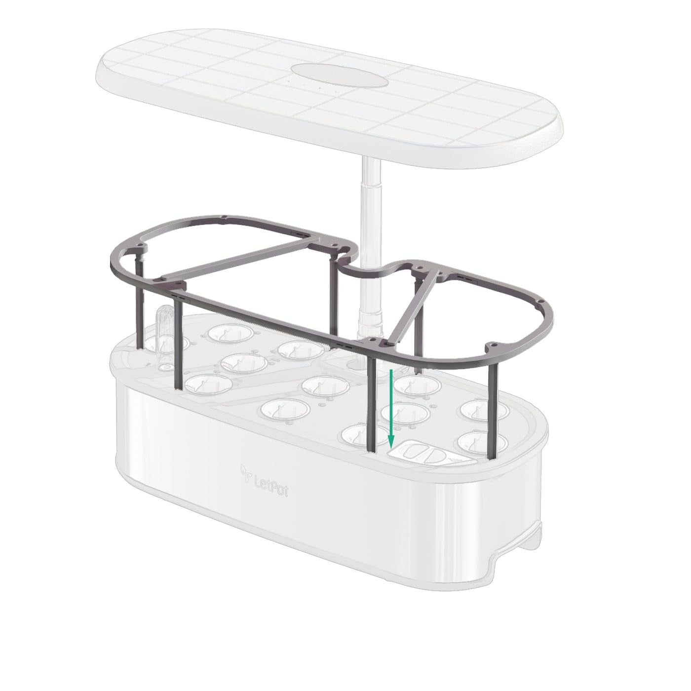 LetPot LPH-SE Hydroponics Growing System Trellis Stand with Stackable ...