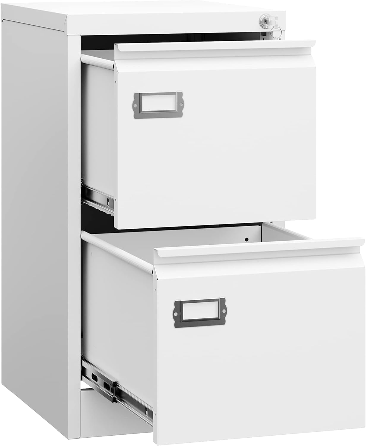 Letaya 2 Drawer File Cabinet with Lock,Metal Office Small Filing ...