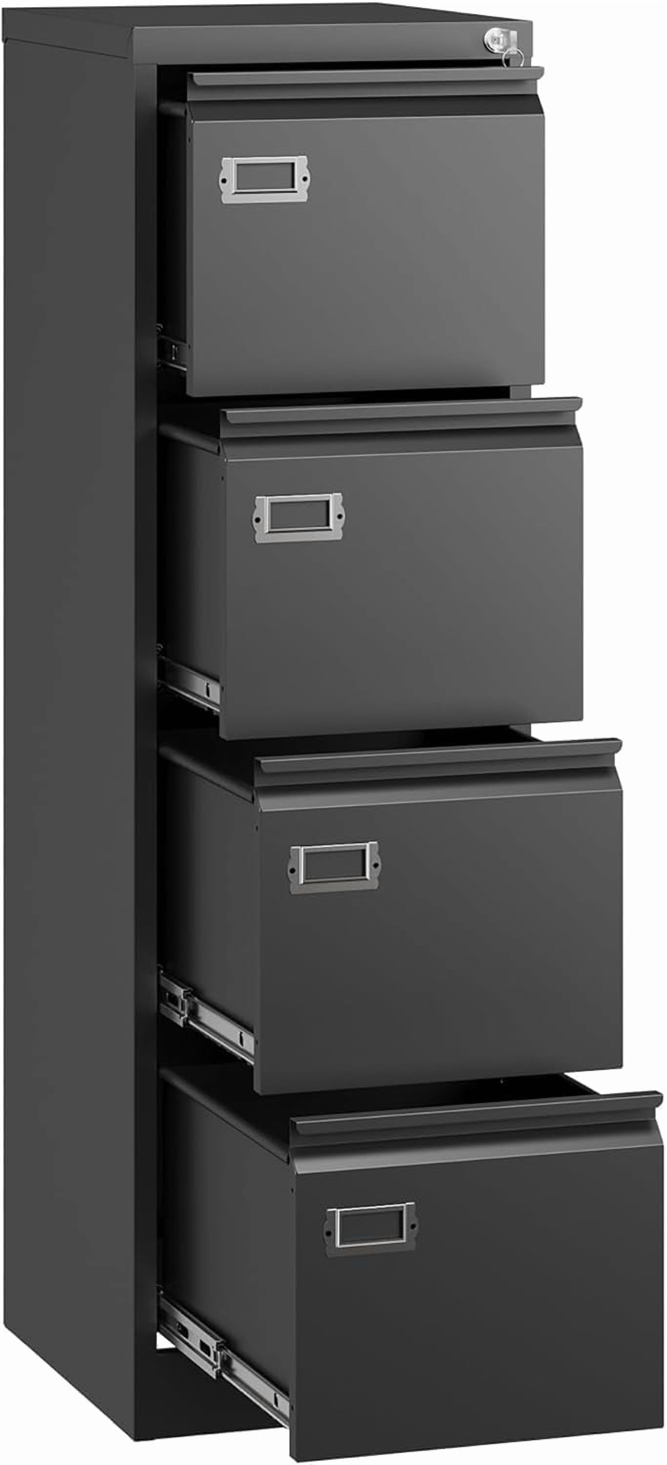 Letaya 4 Drawer File Cabinet with Lock,Metal Office Vertical Filing ...