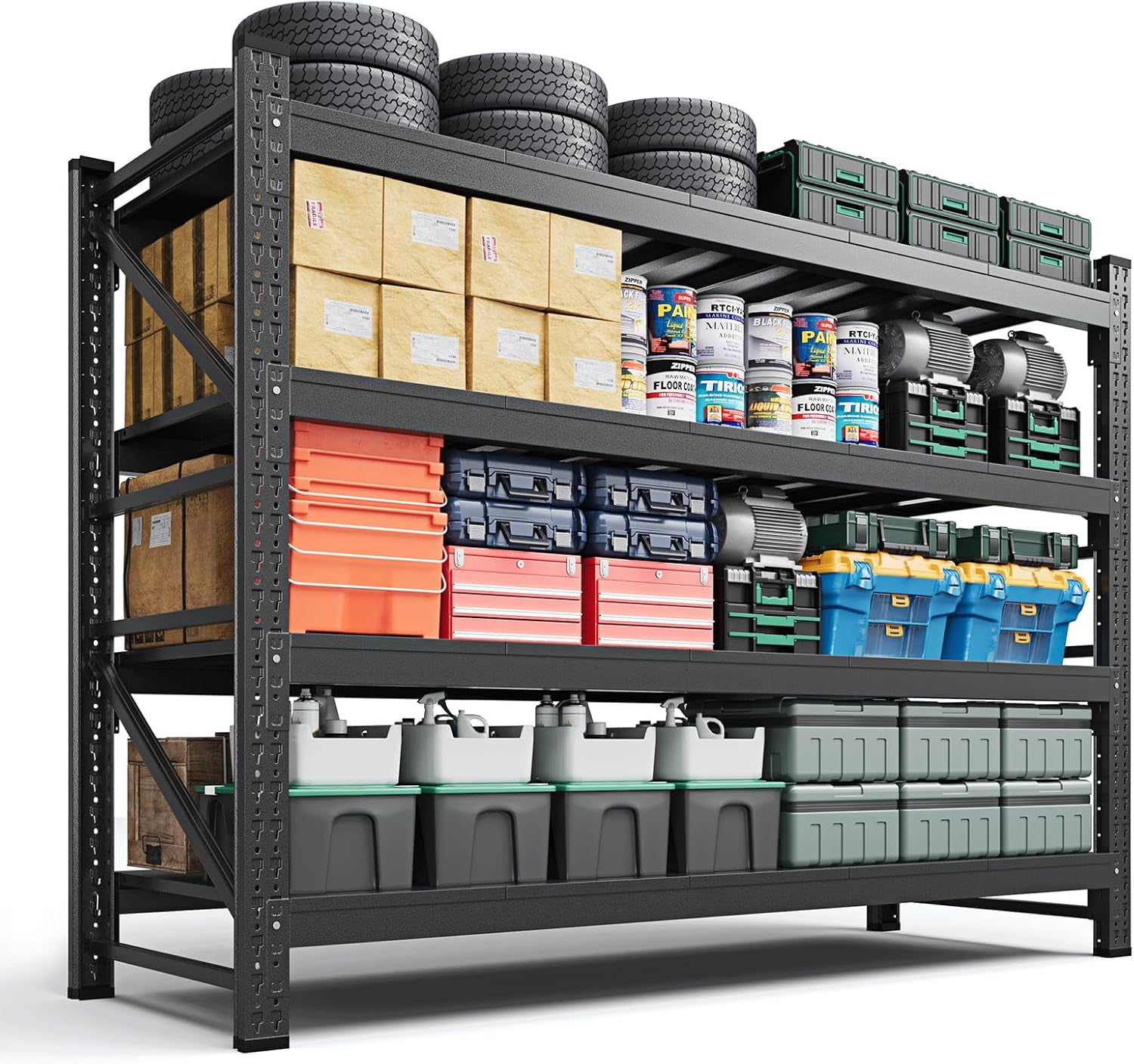 Letaya 6000LBS Storage Shelves Heavy Duty,79" W Garage Shelving Units ...