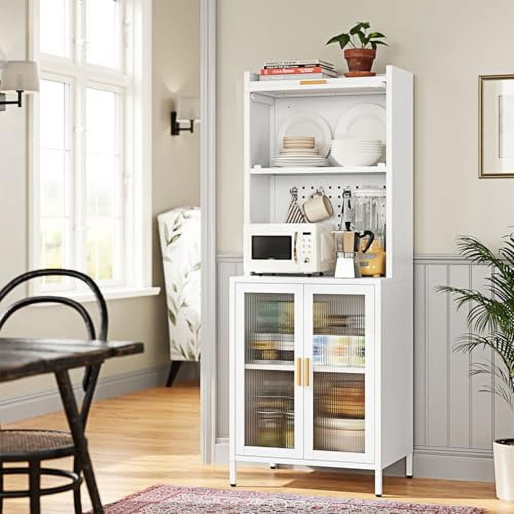 Letaya Kitchen Baker's Rack with Countertop, 62.99" H Kitchen Pantry ...