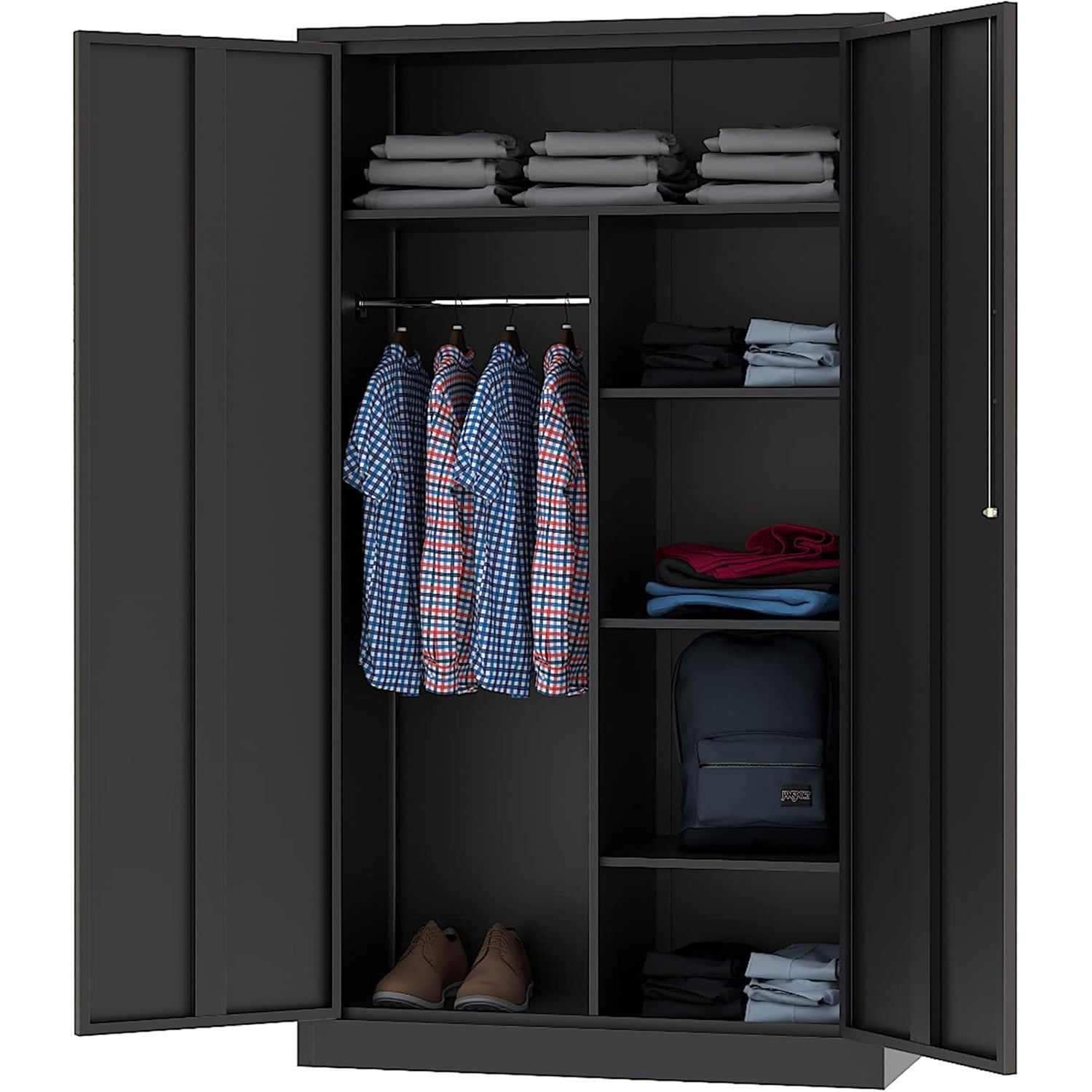 Letaya Metal Storage Cabinets Locker with Lock Door, 72'' Clothing Coat ...