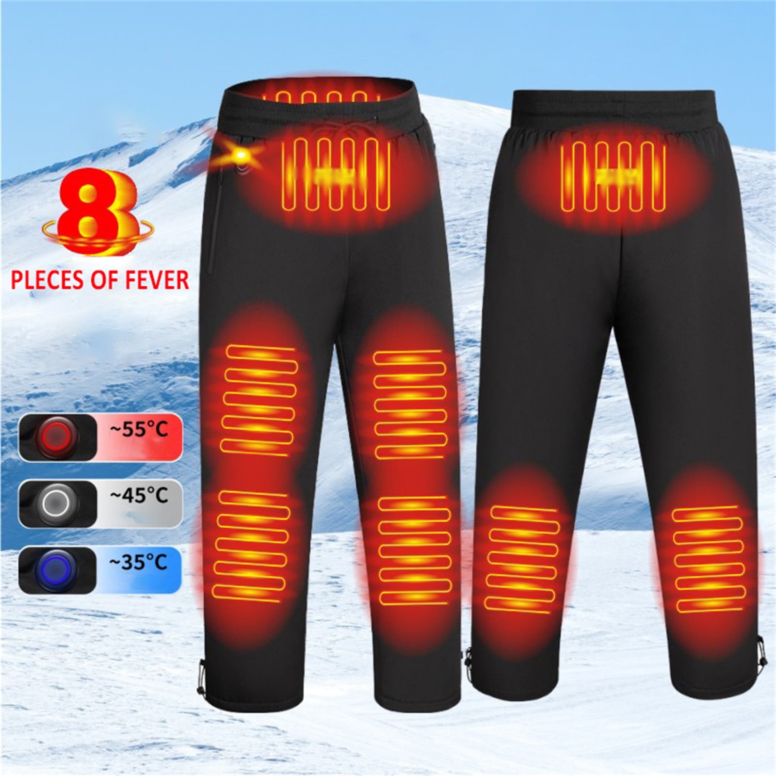 Letdown Men Heated Pants, Heated Long Johns for Men 3 Temperature ...
