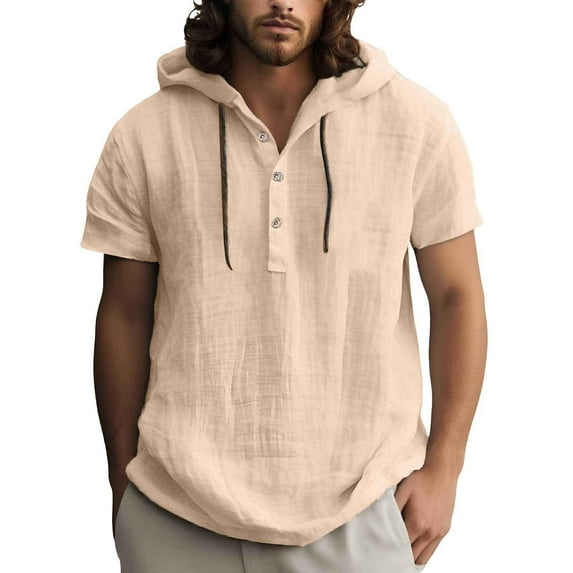 Letdown Men Linen Short Sleeve Button Down Shirt Casual Lightweight ...