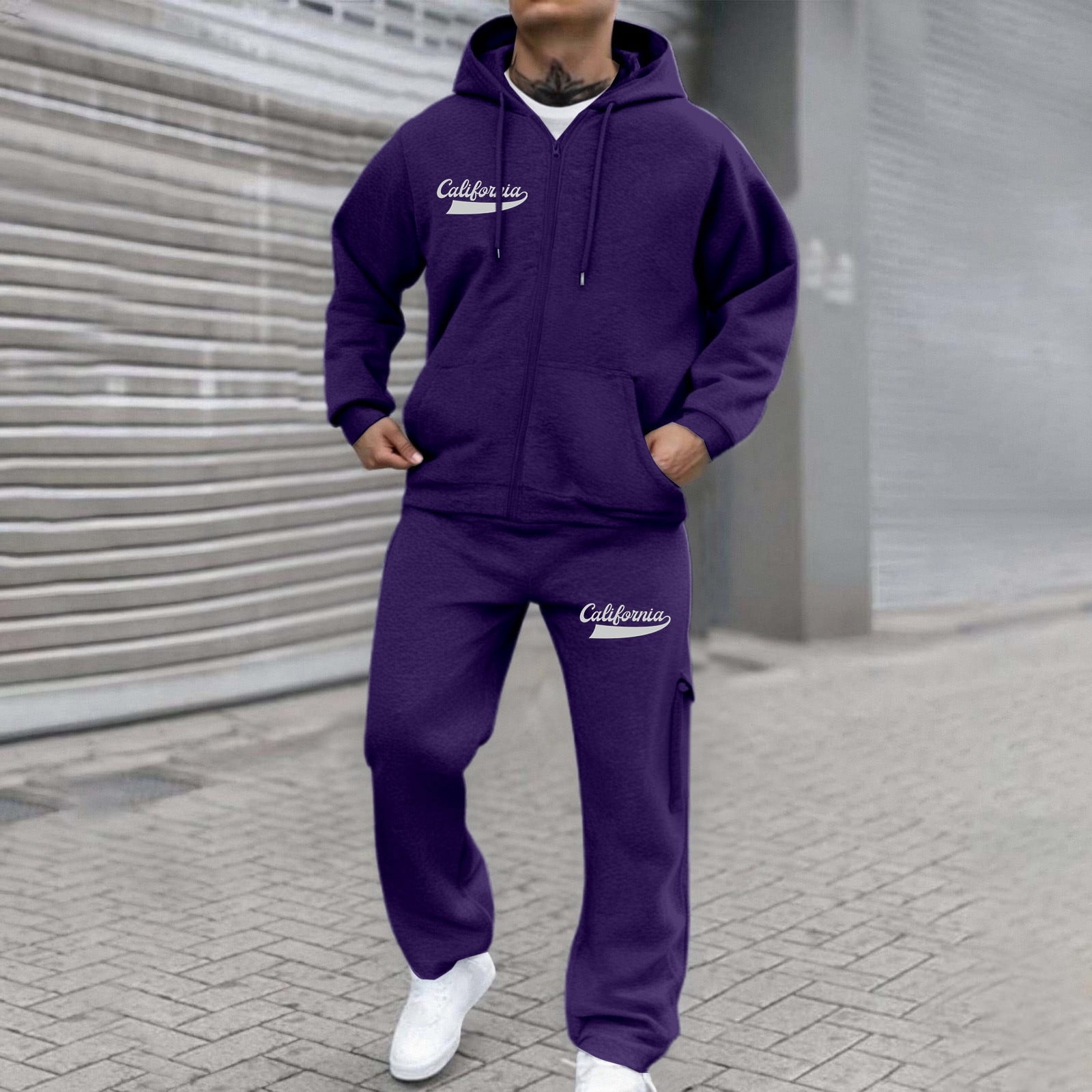 Letdown Men's Tracksuit set Athletic 2 Piece Athletic Full Zip ...