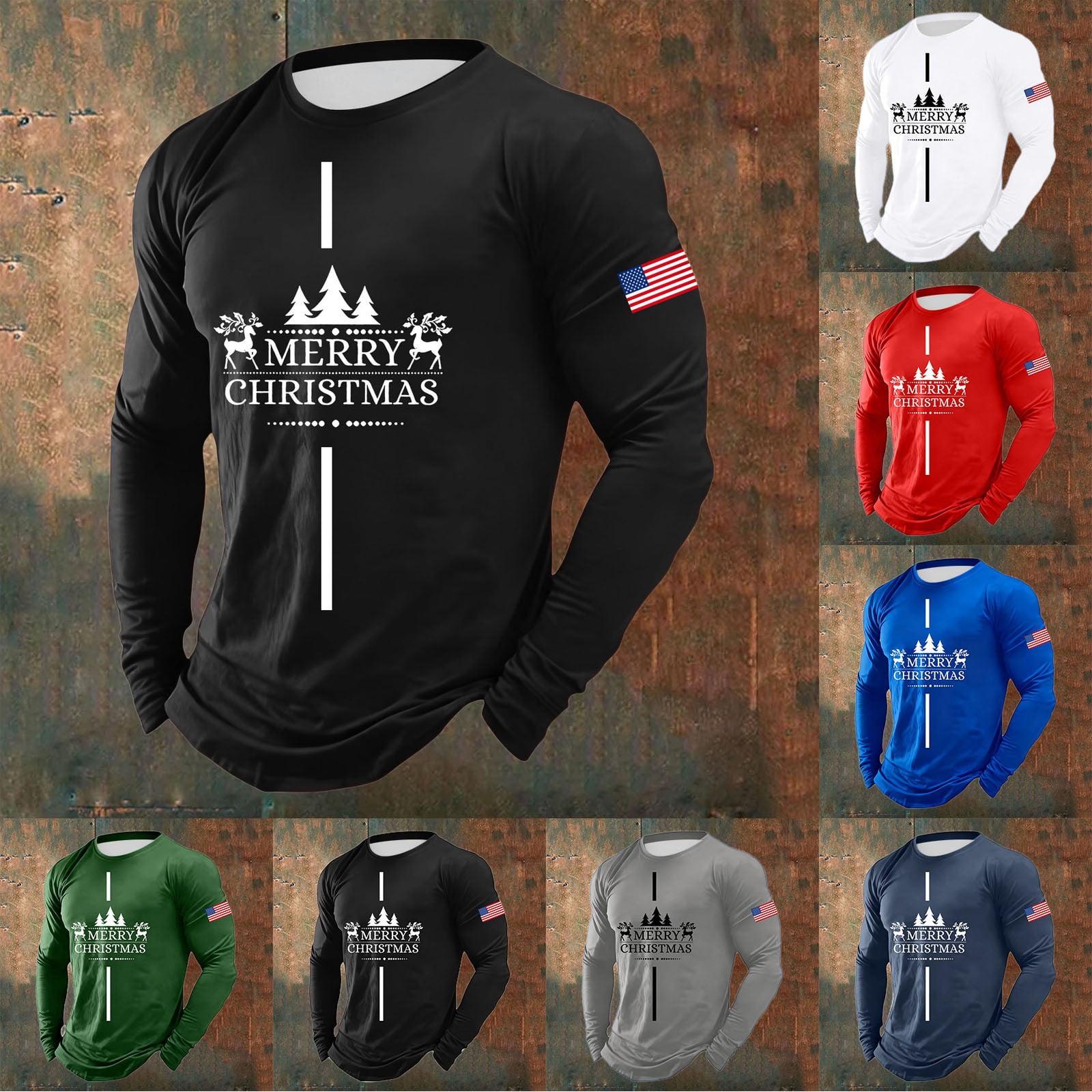 Letdown Mens Long Sleeve T Shirts Crew Neck Casual Basic Tee Shirt ...