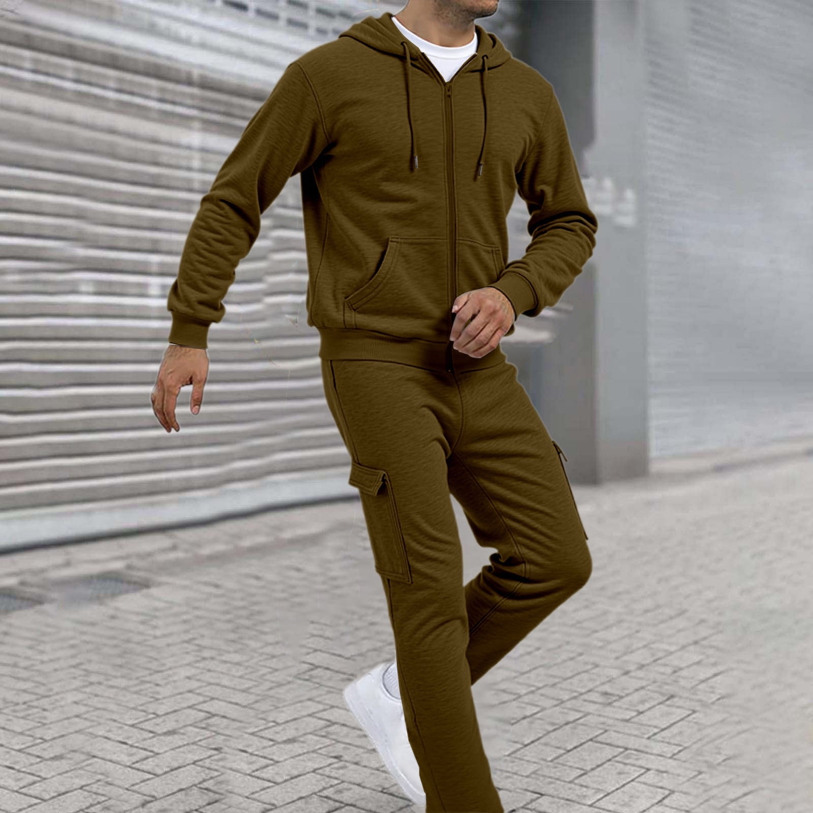 Letdown Mens Tracksuit - 2 Piece Sweatsuit for Men Full Zip Sweatsuit ...