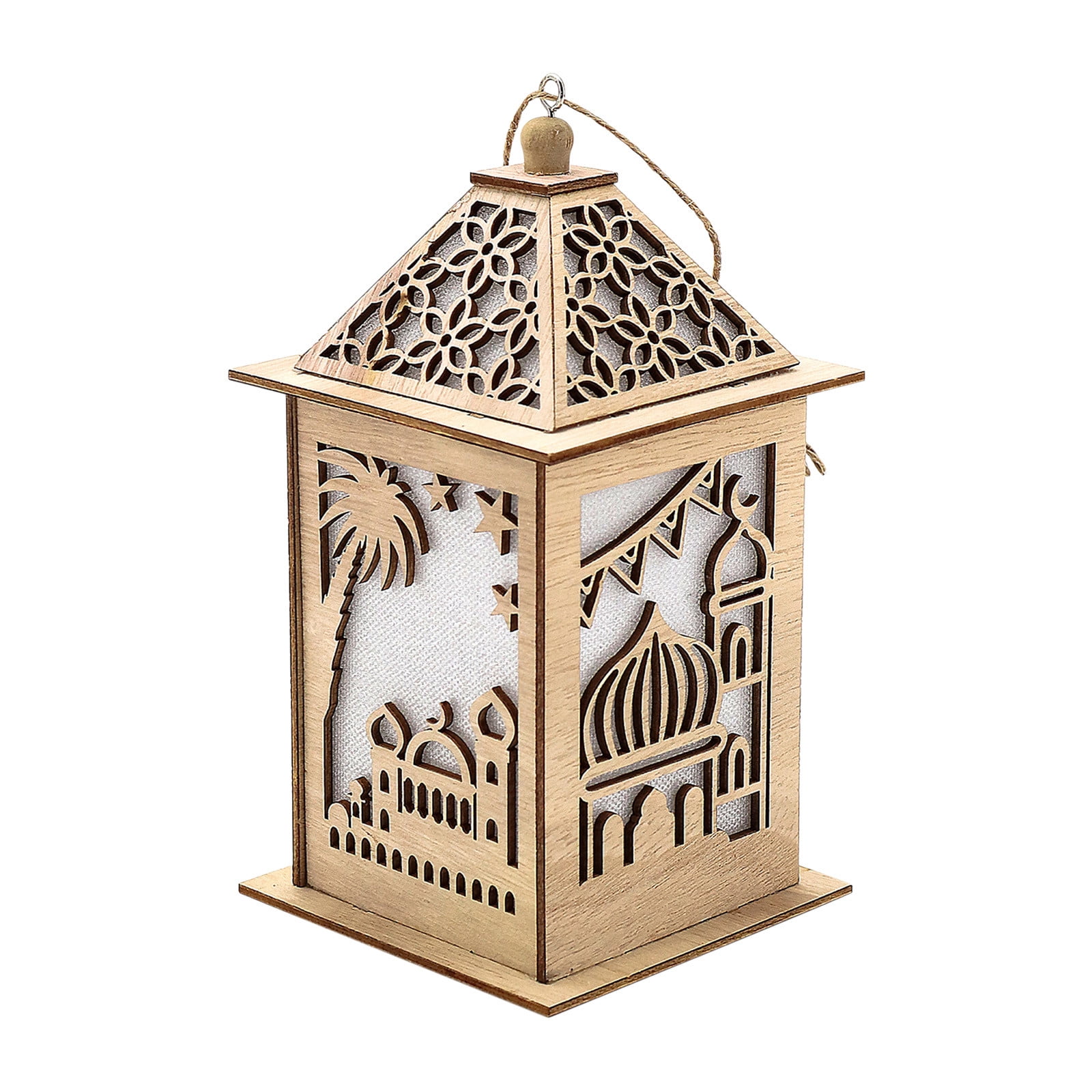 Letfool New Wooden Wind Lamp Muslim Wooden Lantern Home Decoration ...
