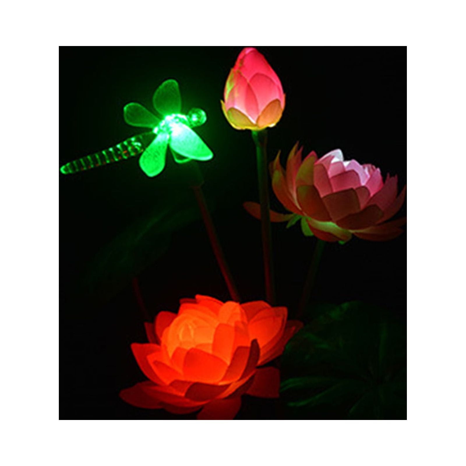 Letfool Outdoor Solar Garden Stake Light - Color Changing Decorative ...