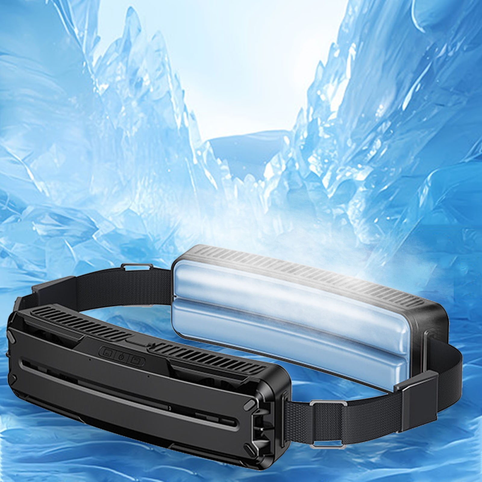 Letfool Portable Waist Clip Fan, Wearable Ice Compress Belt Personal ...