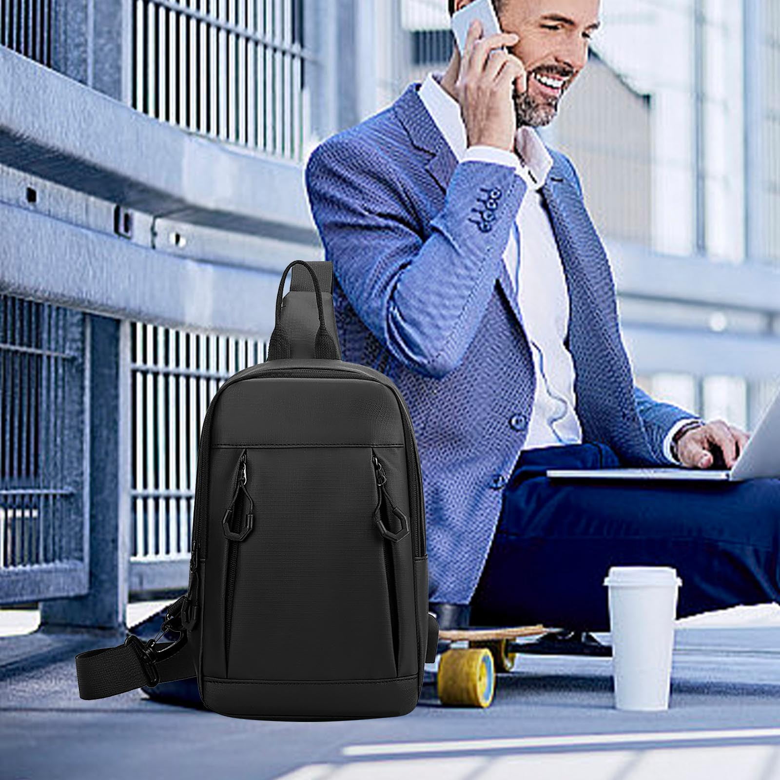 Letfool Small Crossbody Bag, Mens Shoulder Bag, Mens Crossbody Bag ...