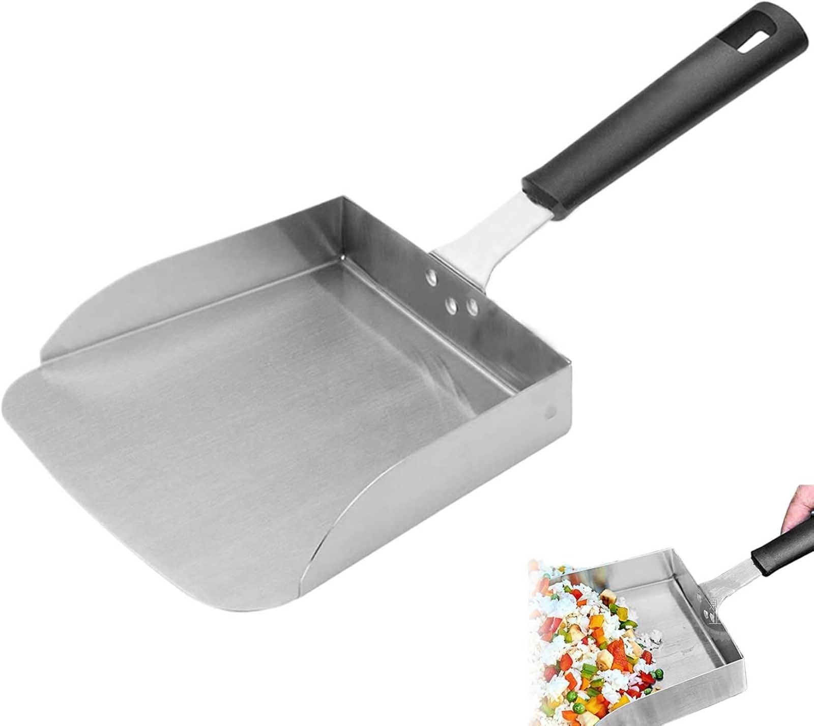 Letfool Stainless Steel Food Transfer Shovel French Fries Snack Mobile ...