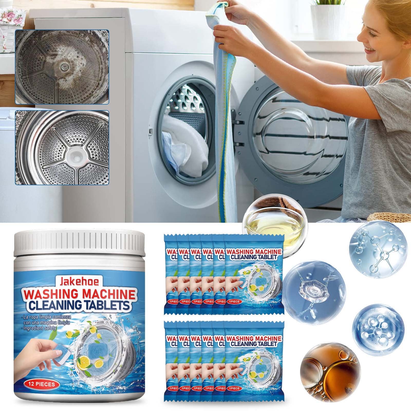 Letfool Washing Machine Cleaner, Cleans Front Load and Top Load Washers ...