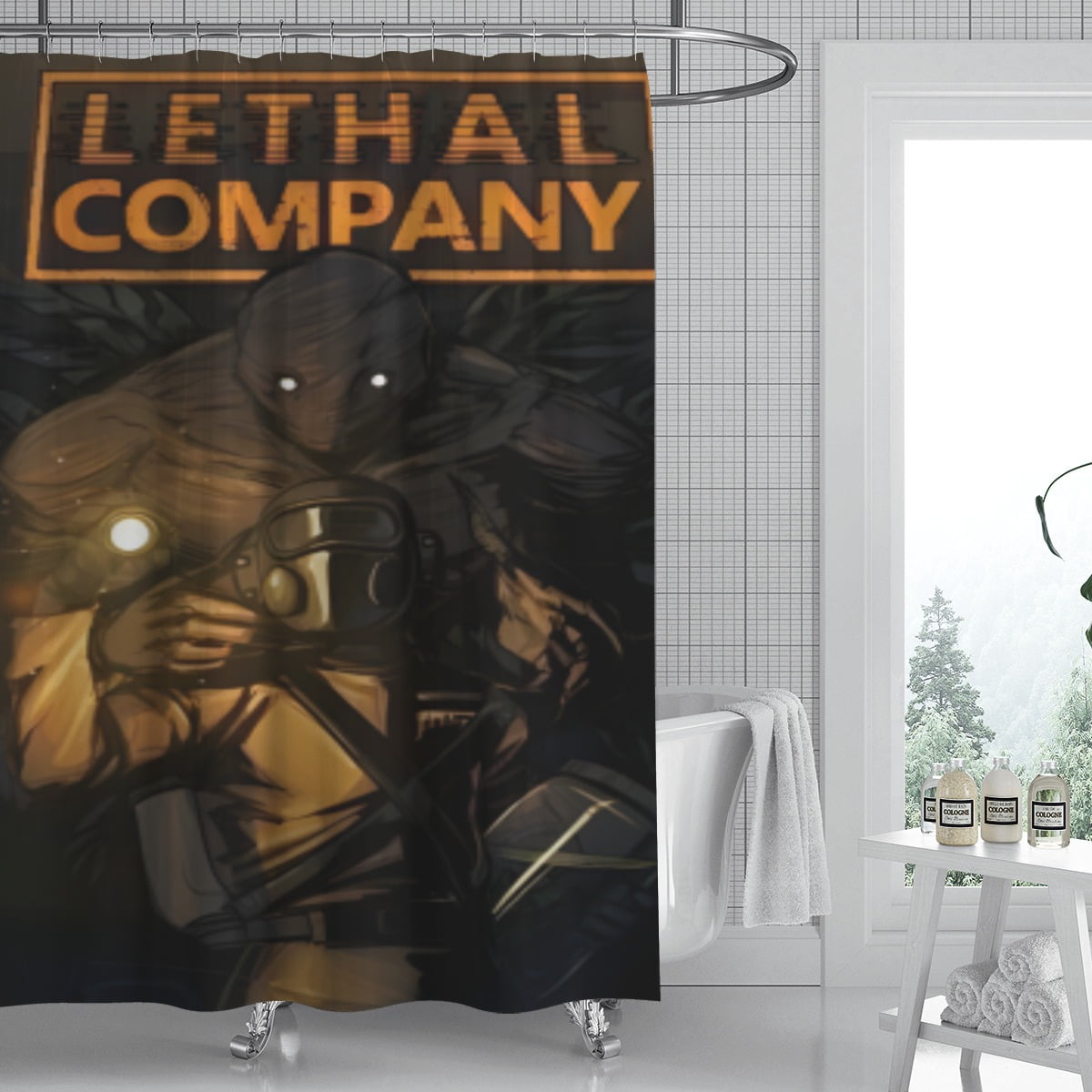 Lethal Company shower curtain comes with an iconic design, waterproof ...