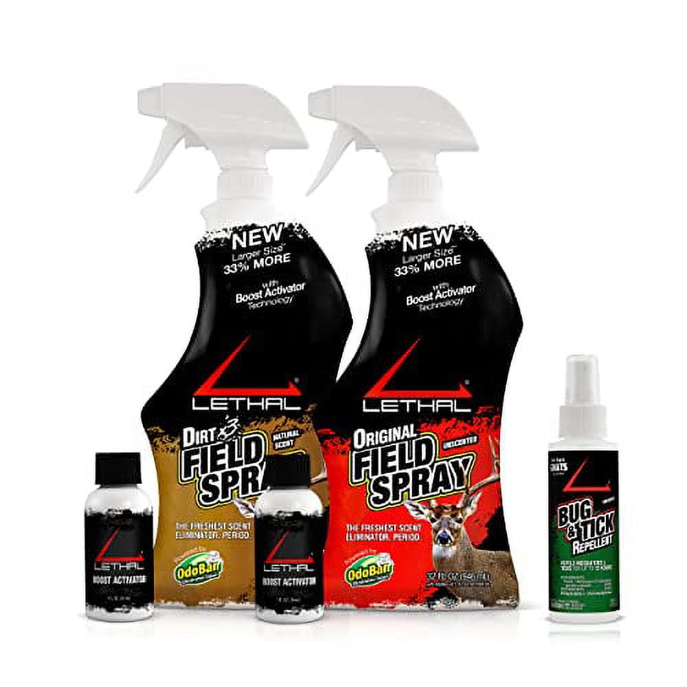 Lethal Original Field Spray, Dirt x3 Field Spray Cover Scent, and Bug ...