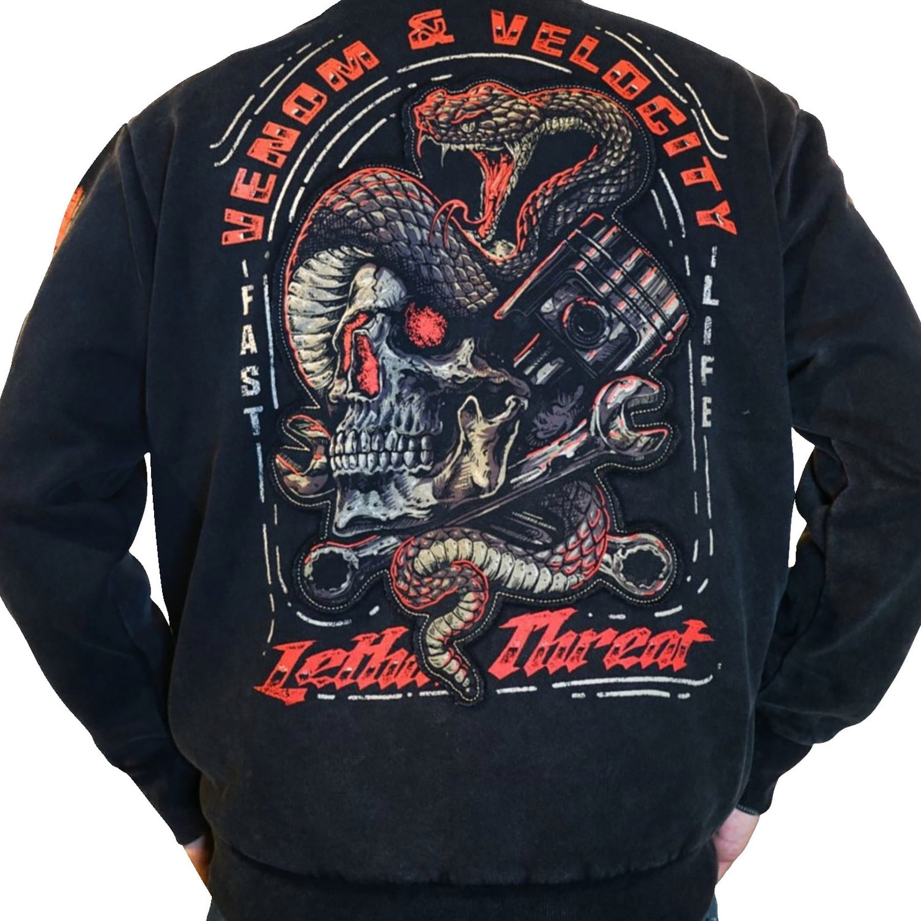 Lethal Threat Venom & Velocity Mens Zip Up Hoody Black XL - Walmart.com