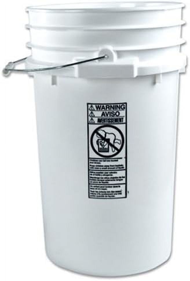 Letica 7 Gallon HDPE Bucket, White - Walmart.com