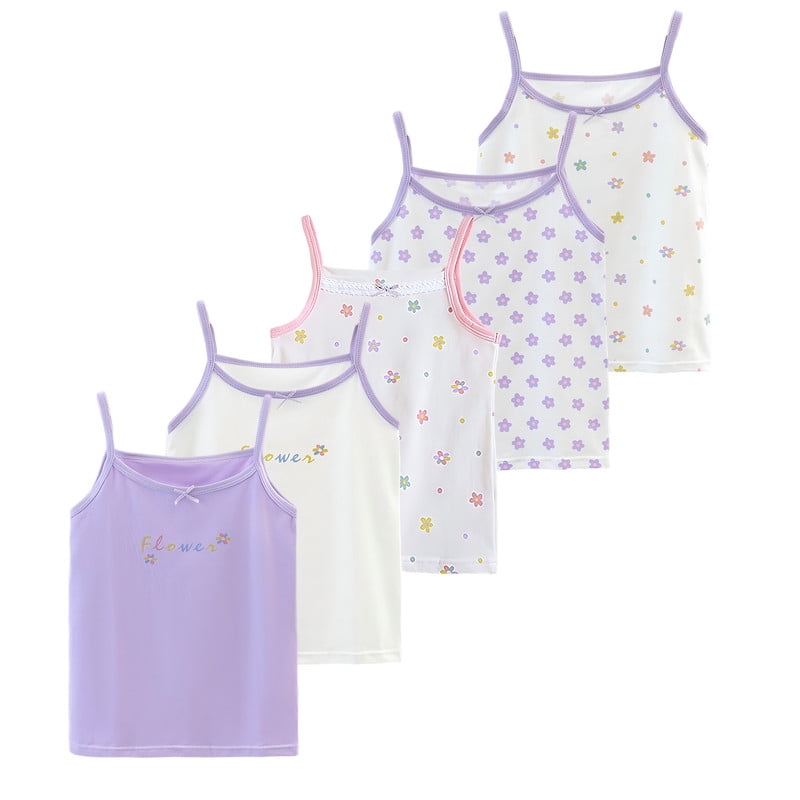 Letoileite 2-8 Years Little Girls Camisole Soft Tagless Cami Kids ...
