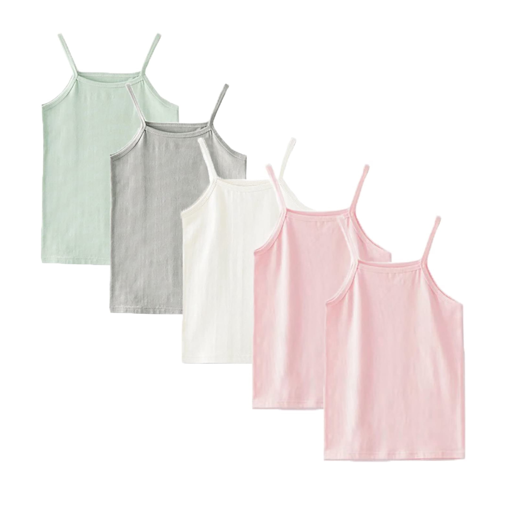 Letoileite 2-8 Years Little Girls Tagless Cami Cotton Camisole ...