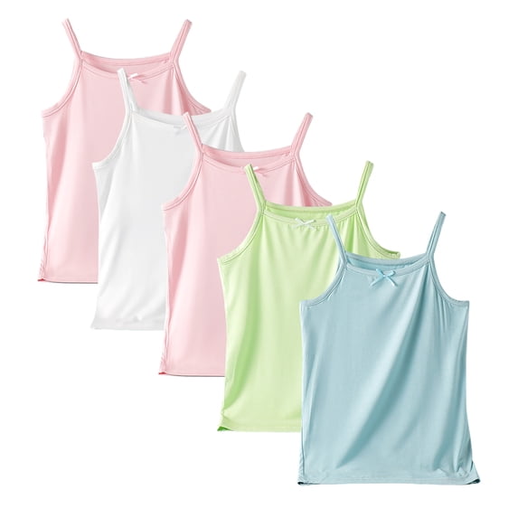 Letoileite Girls Camisole Undershirts Kids 2-8 Years Comfort Cotton ...