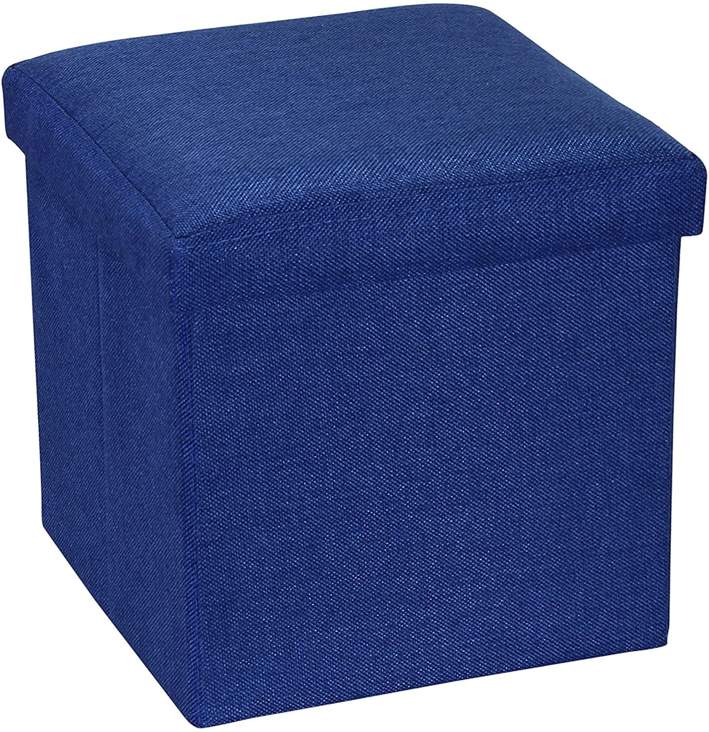 Lets Care Premium Foldable Storage Ottoman Seating with Fine Linen Fabric Best Use for Home ...
