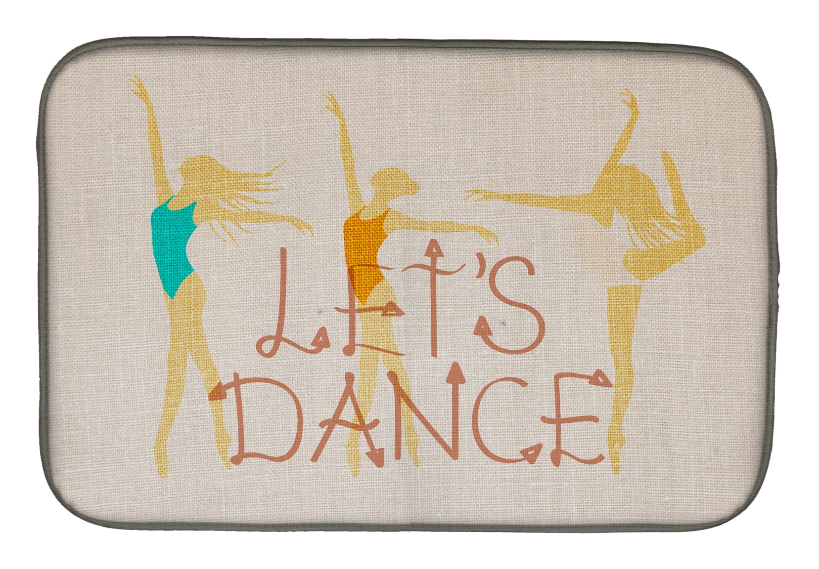 Let's Dance Linen Light Dish Drying Mat - Walmart.com