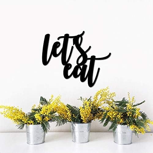 Lets Eat Metal Sign, Kitchen Sign, Metal Wall Decor for Home Kitchen ...