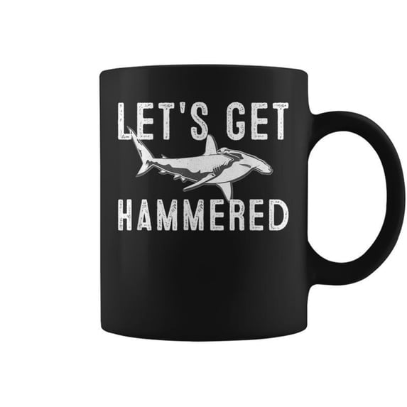 Lets Get Hammered Hammerhead Shark Presents Coffee Mug - Walmart.com