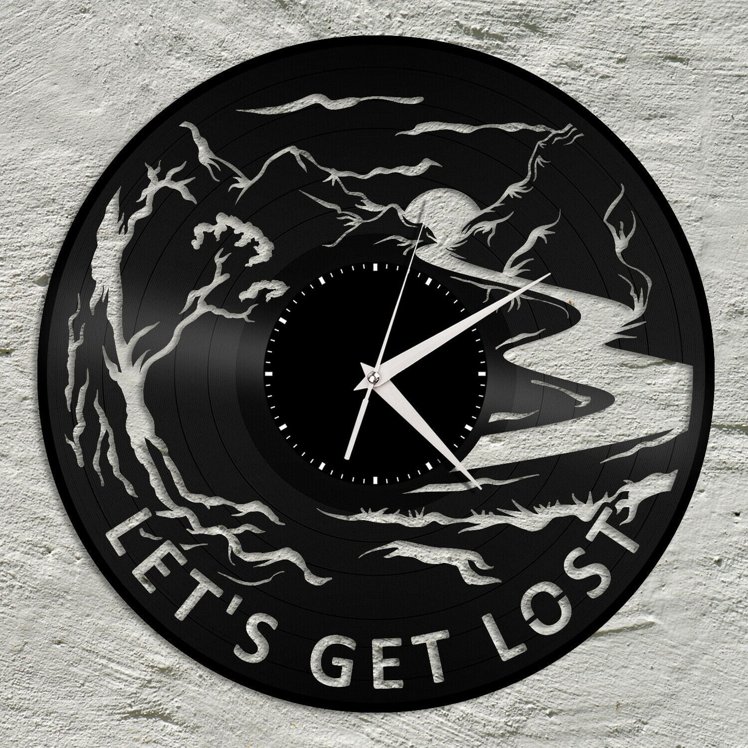 Lets Get Lost Vinyl Wall Clock Unique Gift for Friends Home Room ...