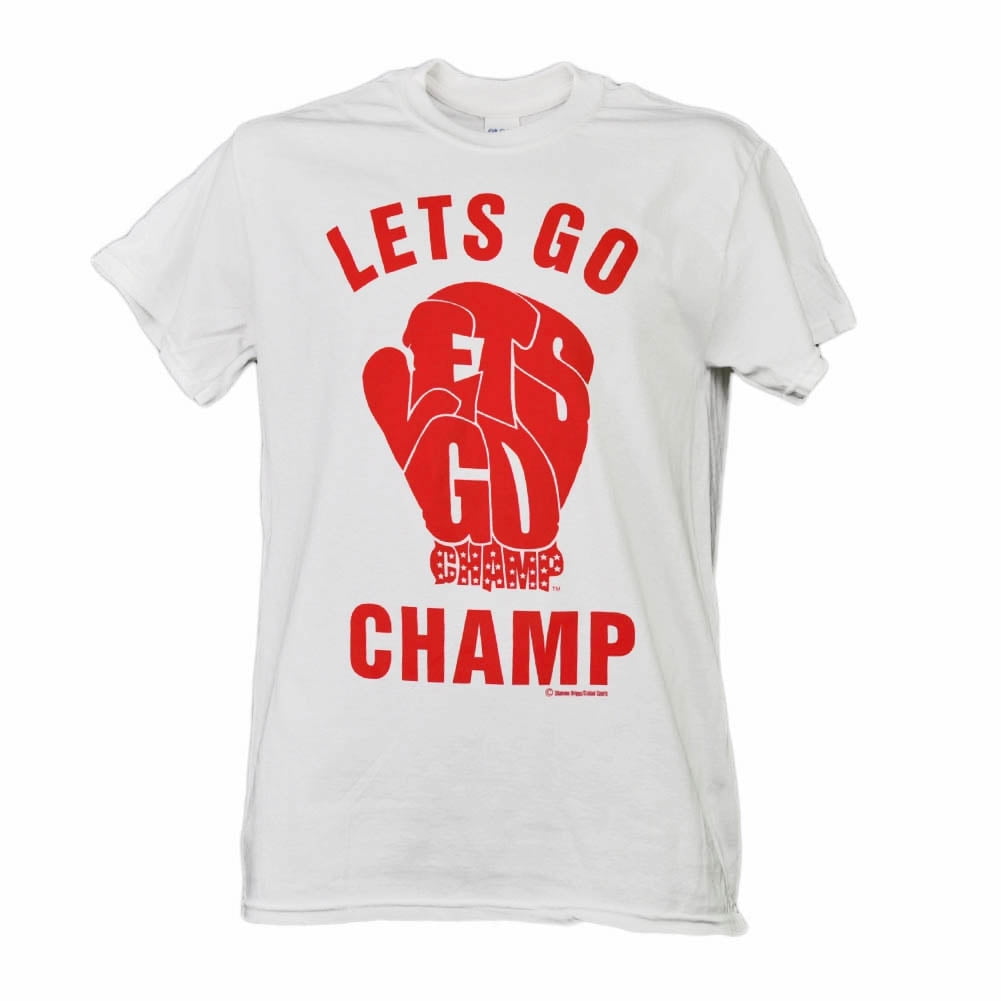 Lets Go Champ Shannon Cannon Briggs White Red Short Sleeve Mens Boxer ...