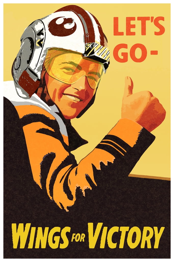 Lets Go Wings For Victory Pilot War Propaganda Cool Wall Art Print ...