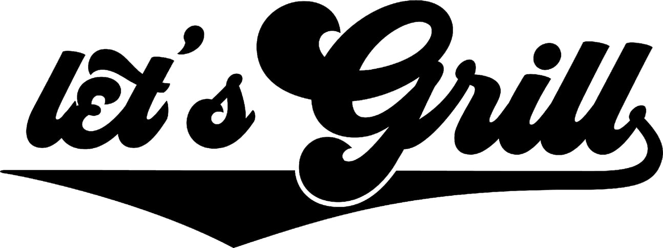 Lets Grill Classic Food Bib Grilling Cooking Summer Fun Wall Decals for ...