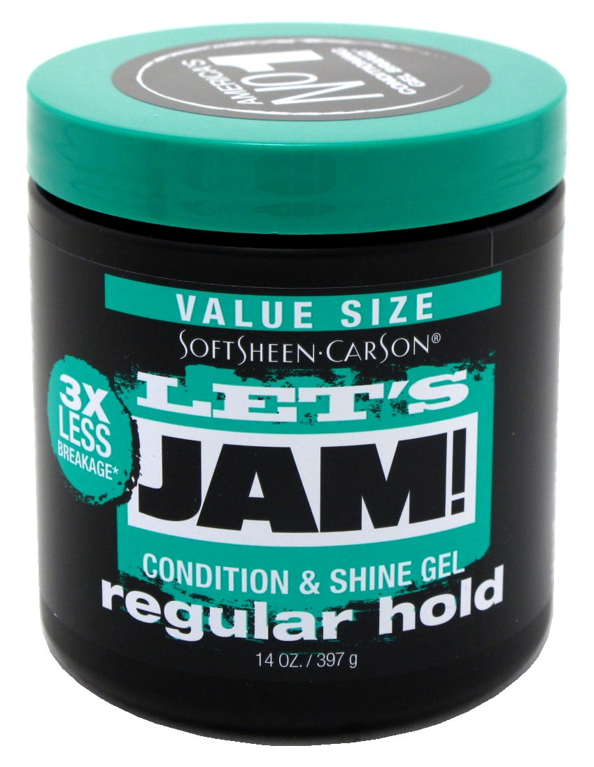 Lets Jam Condition & Shine Gel Regular Hold 14 Ounce Jar (414ml) (Pack ...