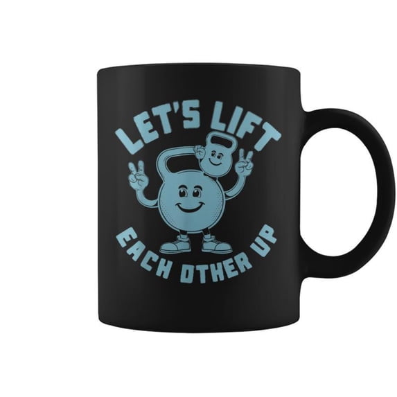 Lets Lift Each Other Up Kettlebell Peace Sign Gym Positive - Walmart.com