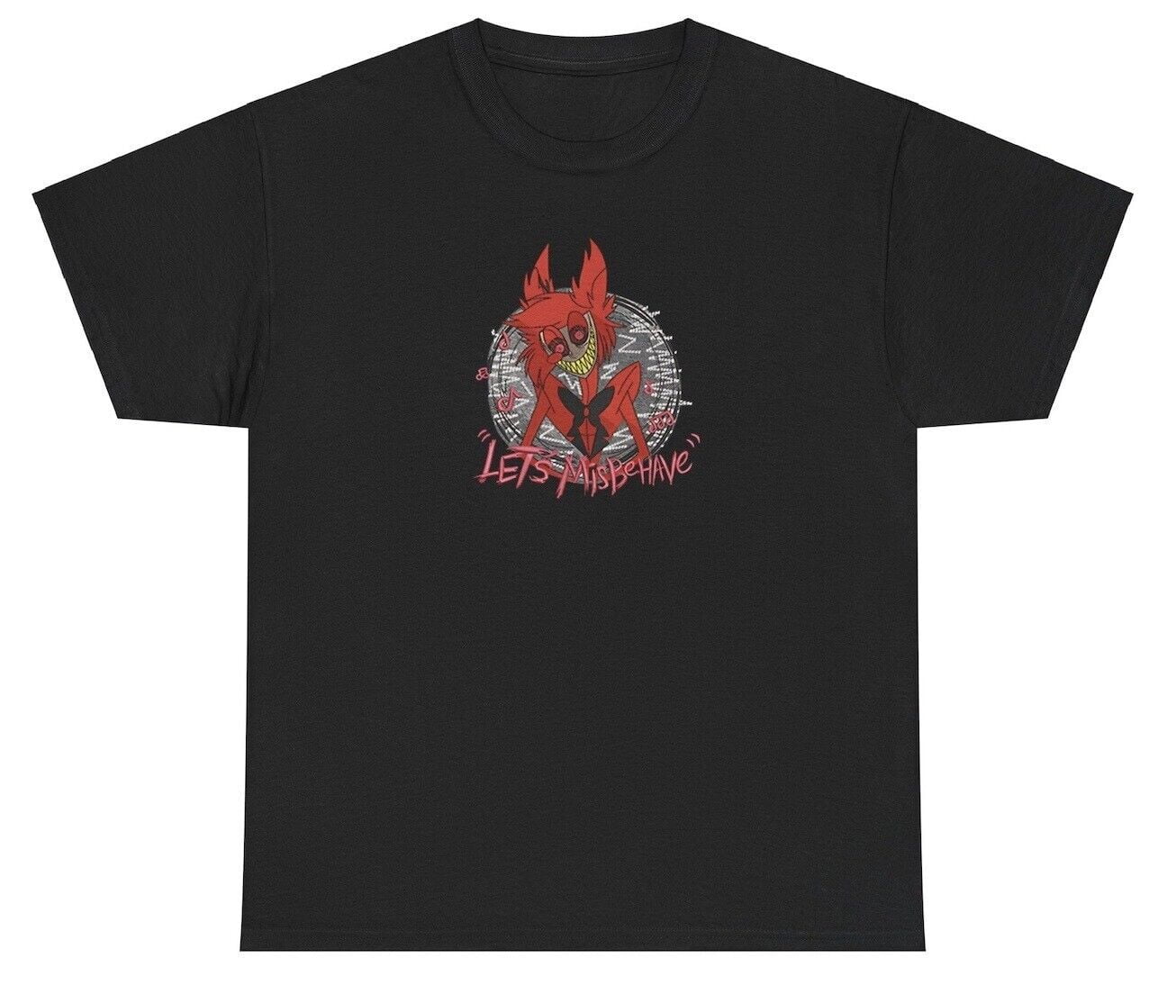 Lets Misbehave T Shirt Alastor Hazbin Hotel Radio Demon Cartoon Merch T Tee