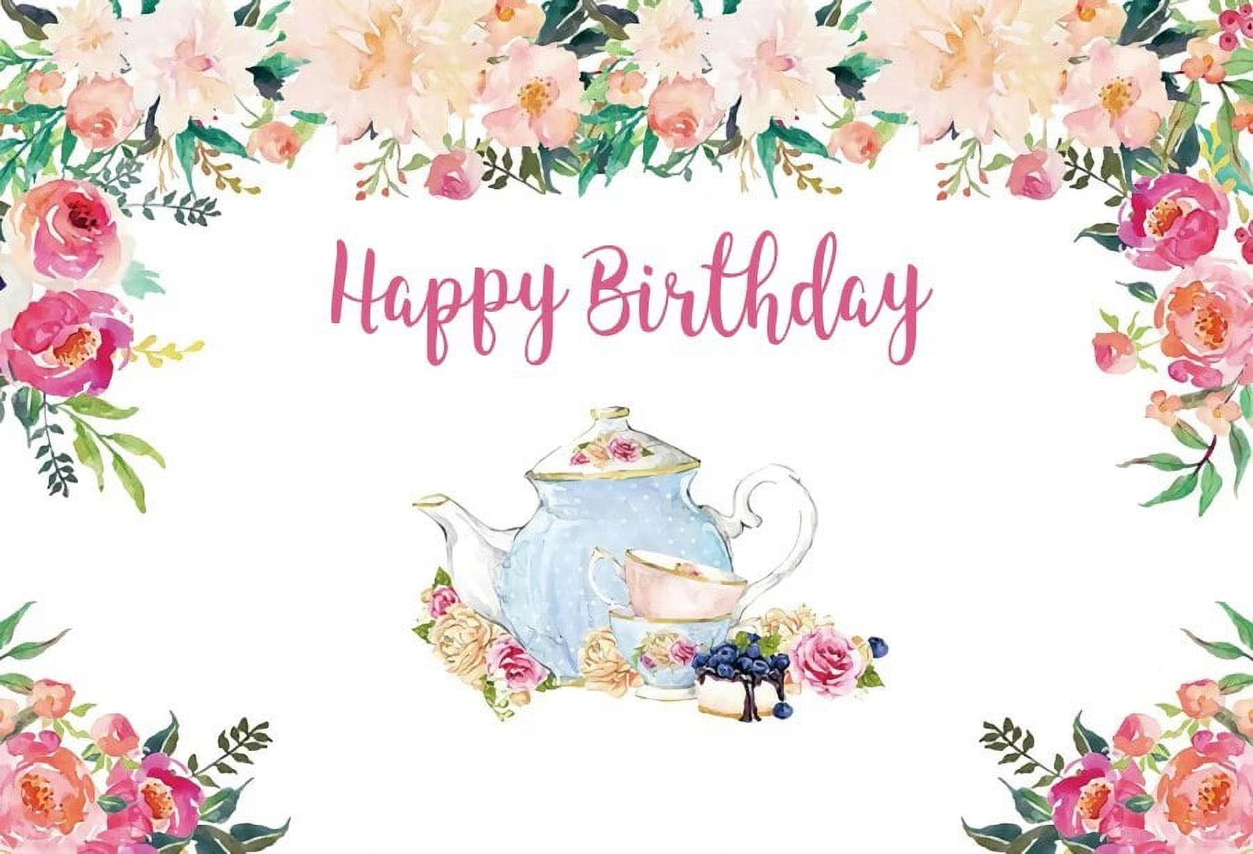 Lets Partea Backdrop Spring Pink Floral Glitter Sweet Girl Garden ...