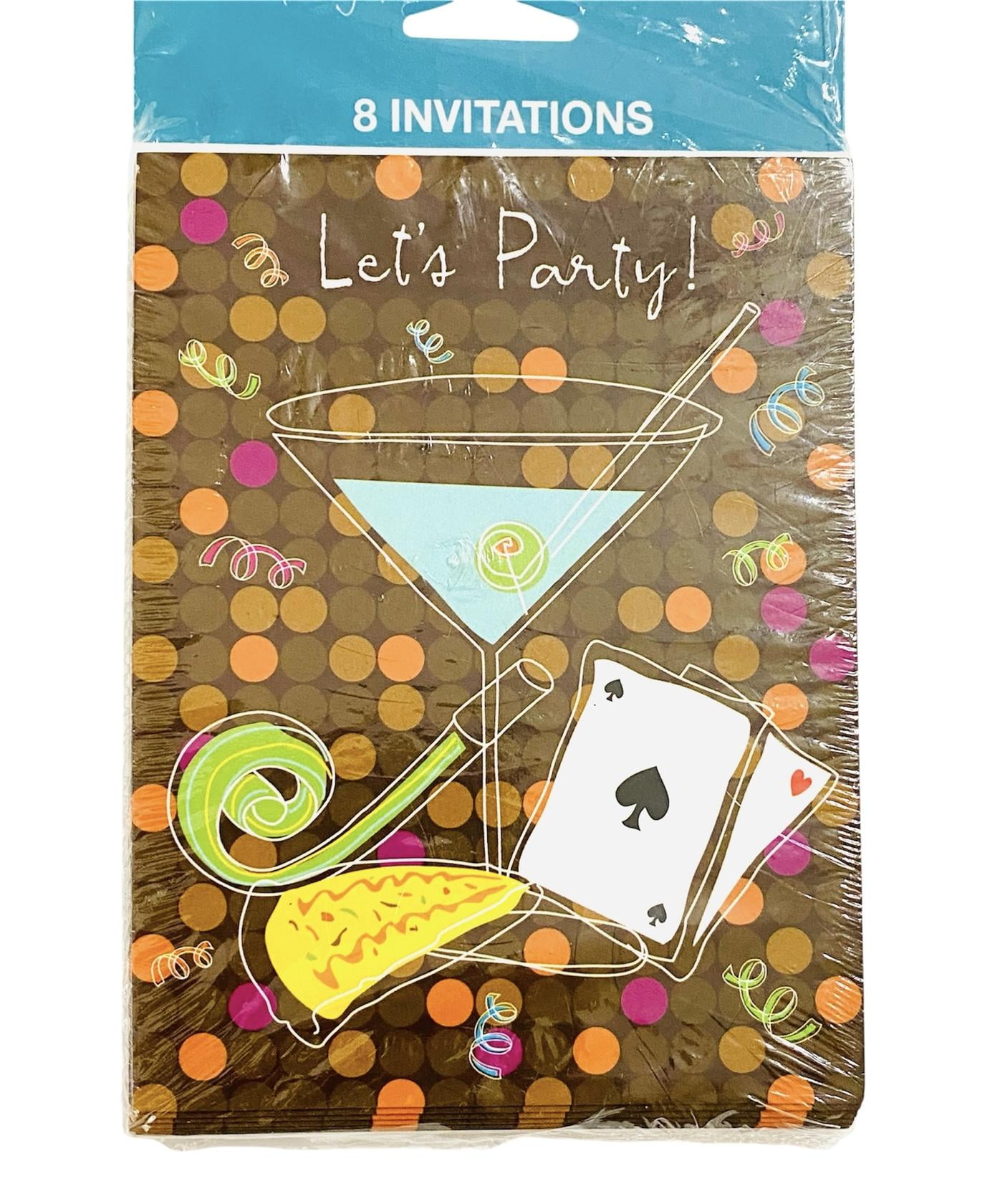 Lets Party Invitations (8) - Walmart.com