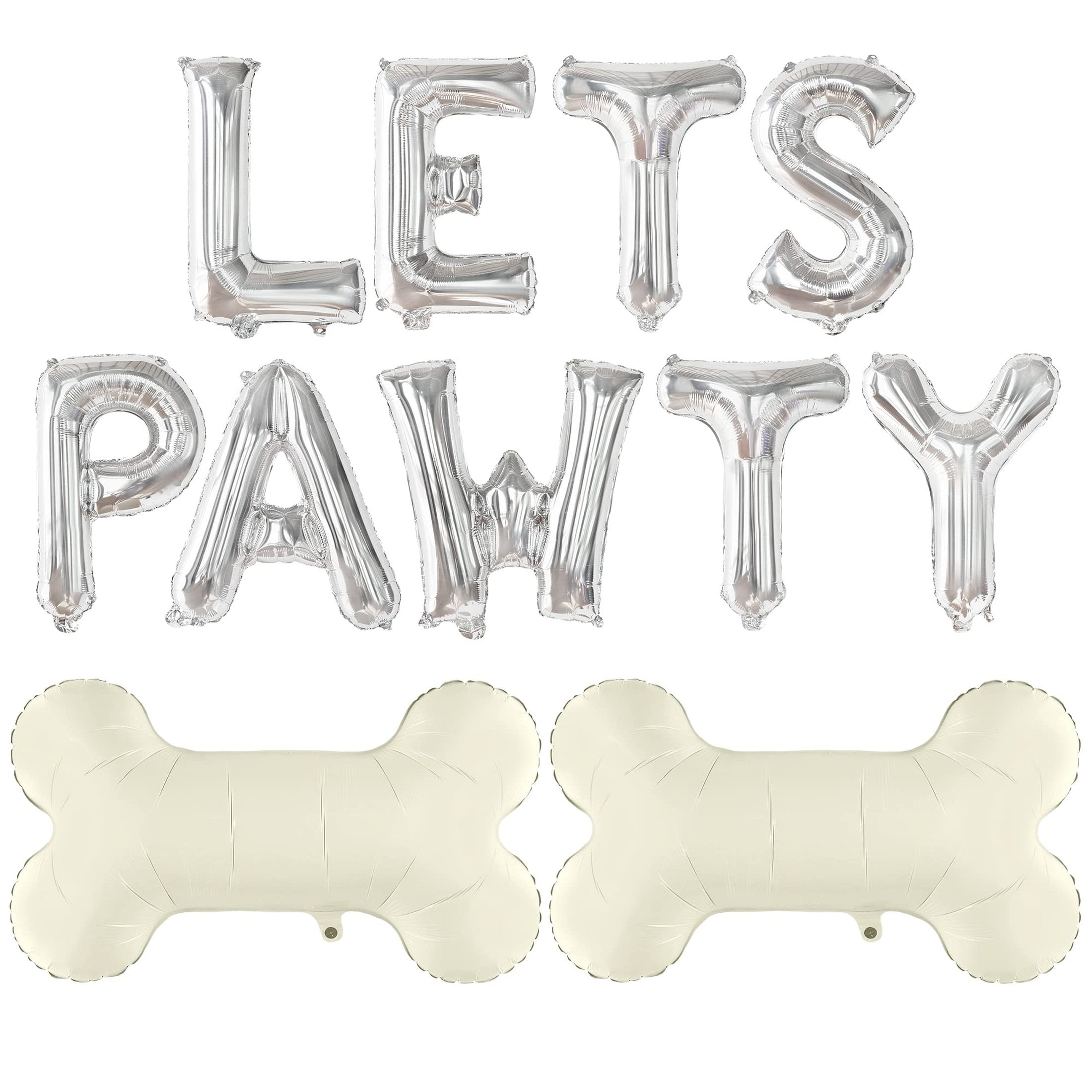 Lets Pawty Pup Balloons - 11 Piece Dog Birthday Party Set with Lets ...