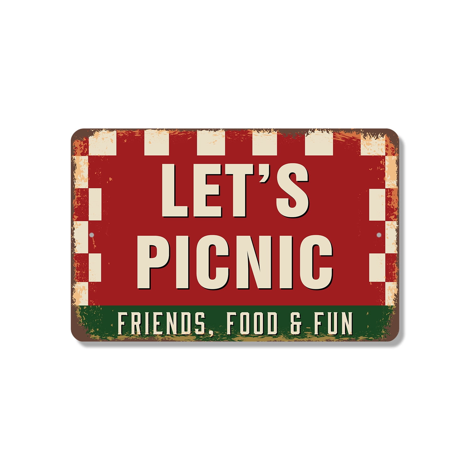 Lets Picnic Street 10 Inch x 14 Inch Novelty Plastic Sign Blankets ...