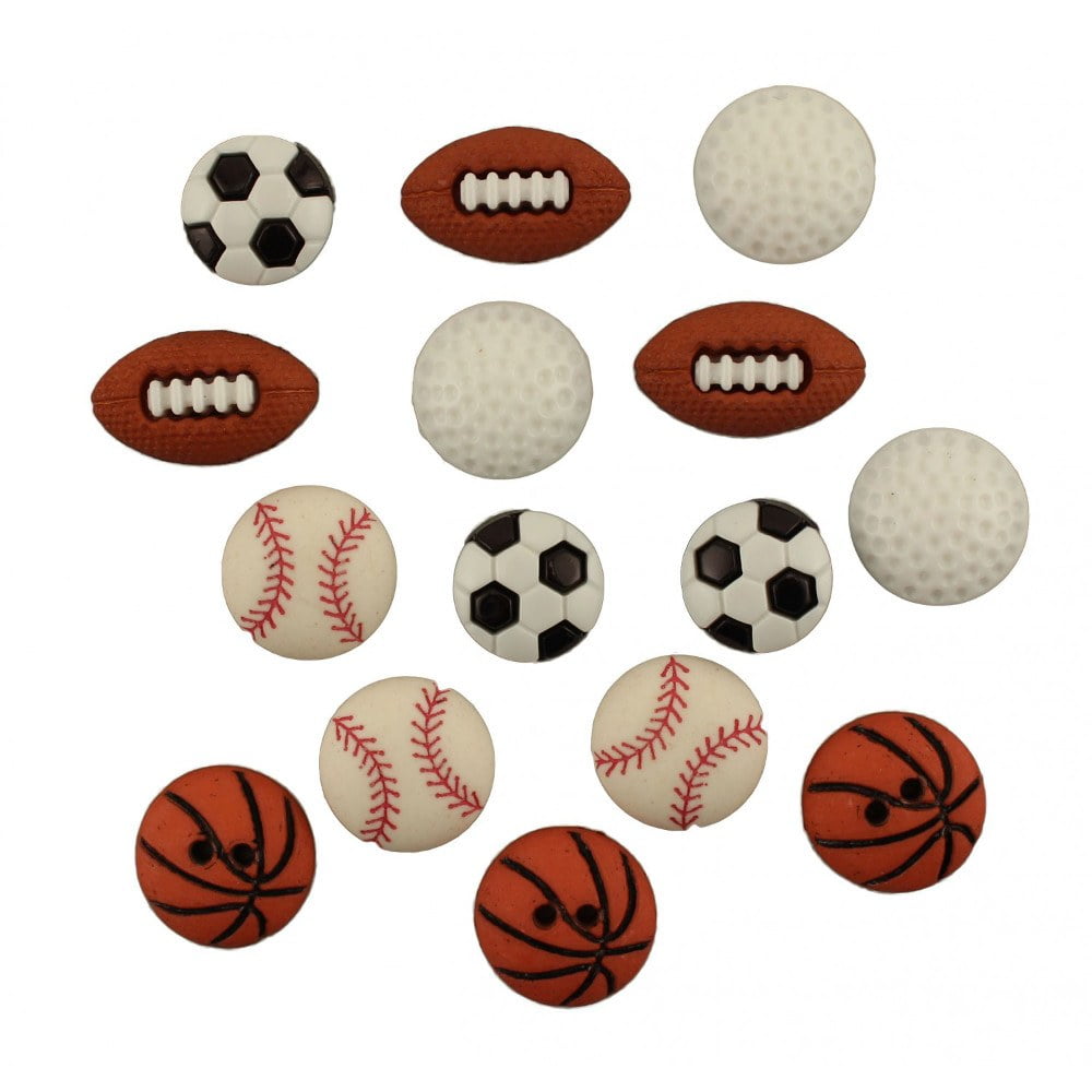 Lets Play Ball Sports Buttons - Walmart.com