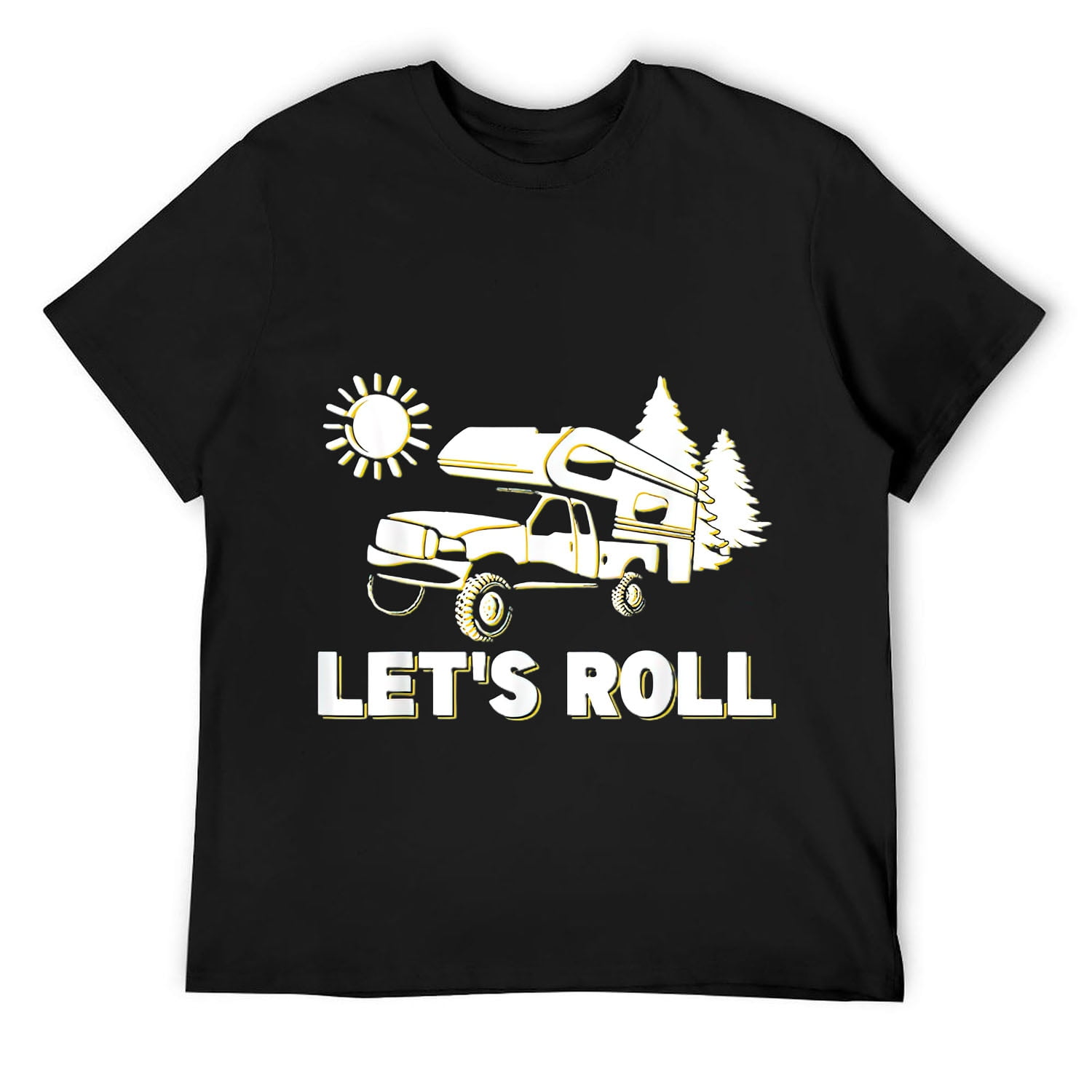 Lets Roll Camping Mens T Shirt 5th Wheel Camper RV Vacation T-Shirt ...