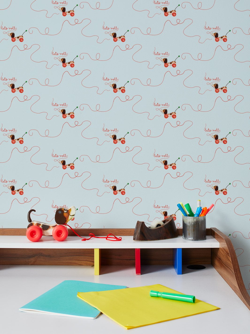 Lets Roll Long Rope Removable Vinyl Wallpaper By Fisher-Price - Sky ...