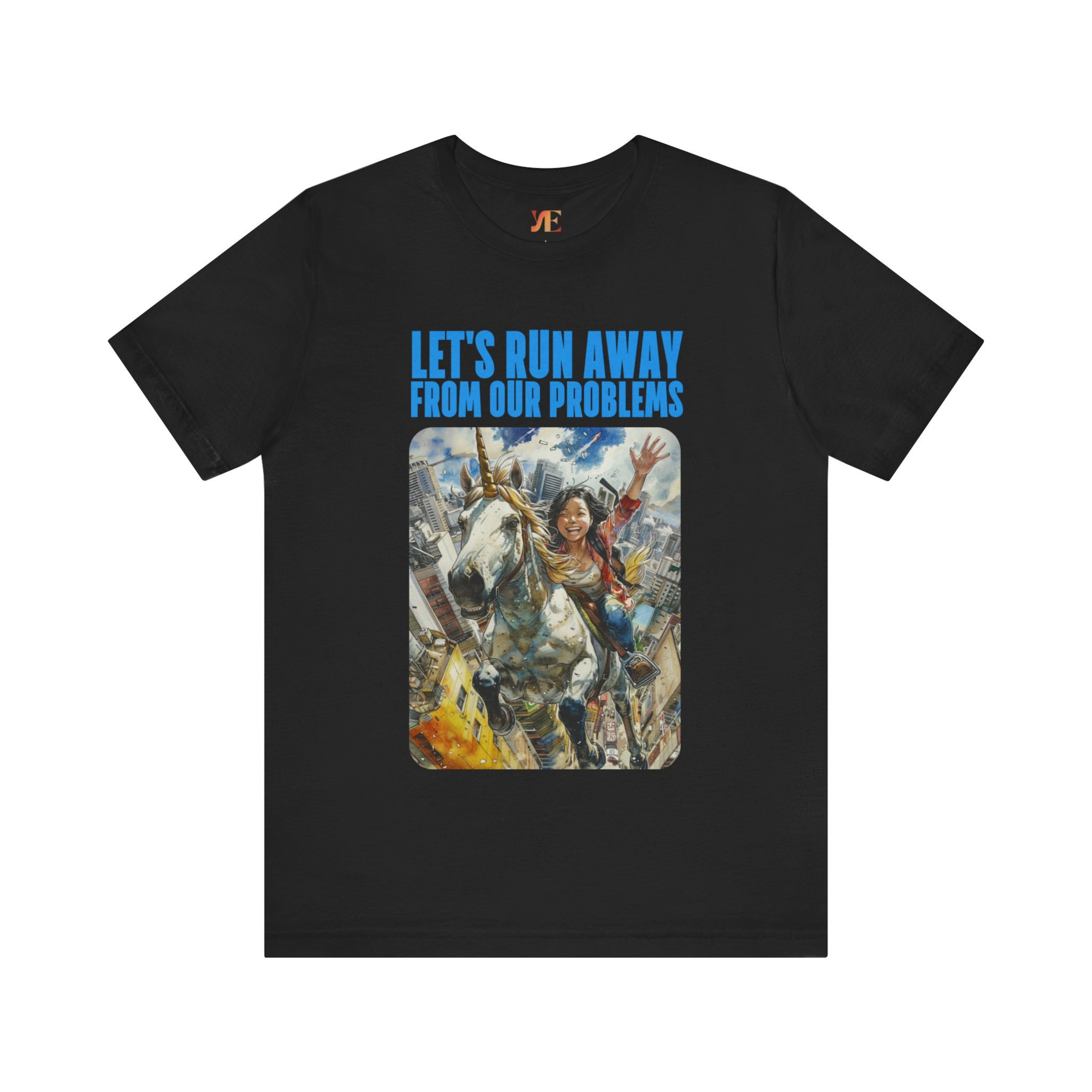 Lets Run Away From Our Problems, Comic Style Illustration, Retro Art ...