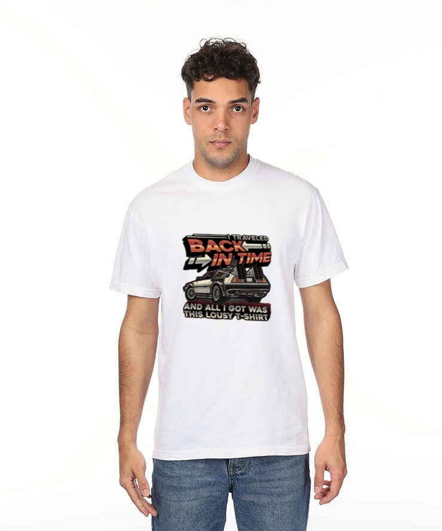 Lets Travel Back In Time BTTF Comfort Colors Tee DeLorean 80s Soft Movie, up to 4XL - Walmart.com